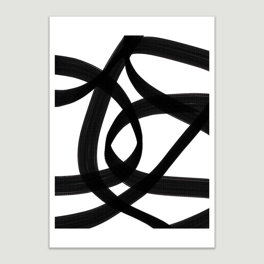 Abstract-Minimalism-BW-Brush-Strokes - Κάντο Κορνίζα