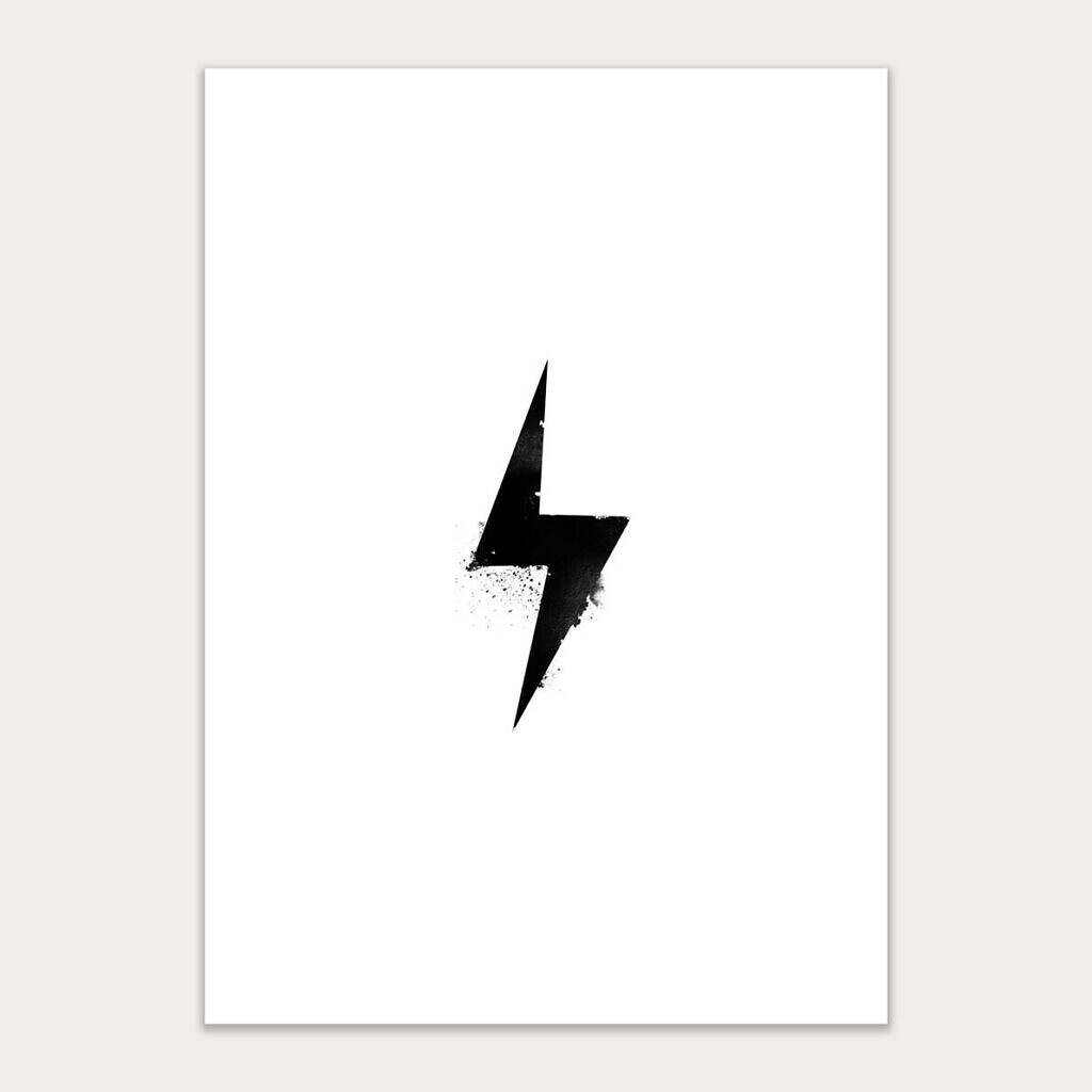 Bolt Stencil Print - Κάντο Κορνίζα