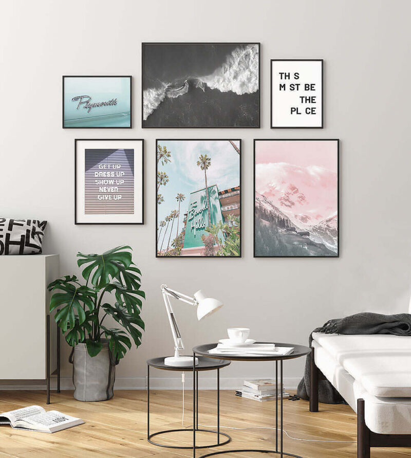 California Cool Aesthetics Gallery Wall - Κάντο Κορνίζα