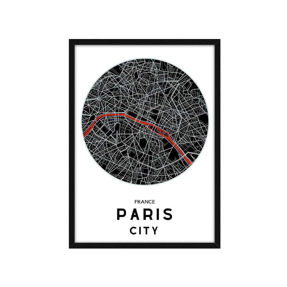 Maps For Art - Paris City - Κάντο Κορνίζα