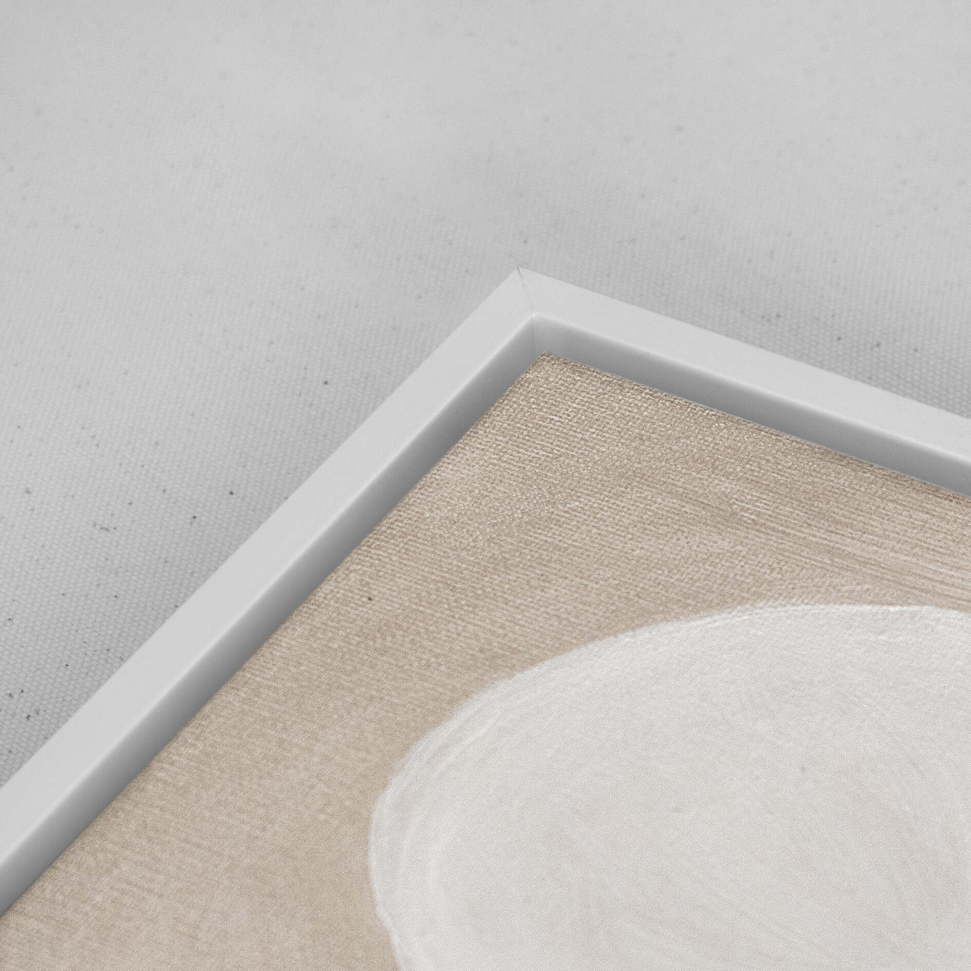 White Lacquer Floater Ready-Made Frame - Κάντο Κορνίζα